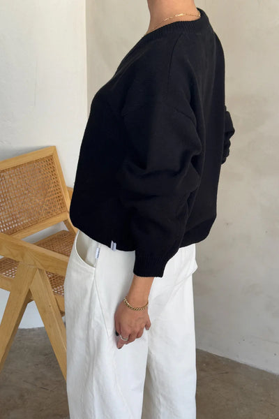GABBY COTTON SWEATER - BLACK – Wildflower Clothing Inc.